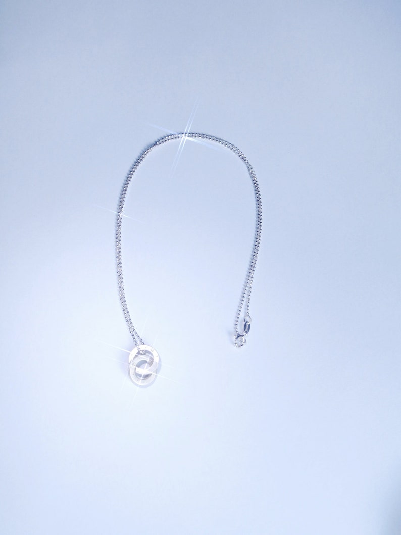 NEW Linked Friendship Silver and Diamonds Necklace - Etsy