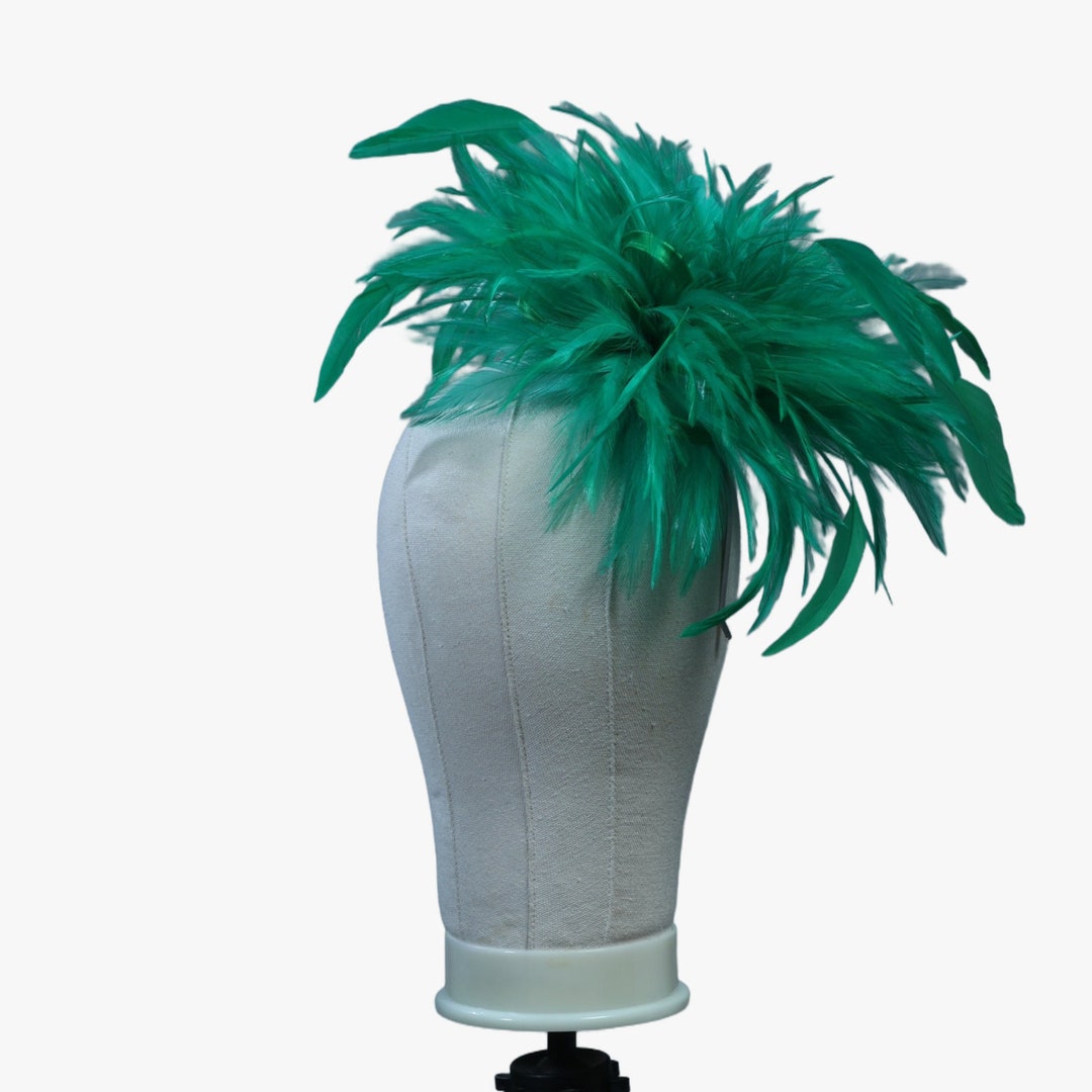 Emerald Green Feather Fascinator Hat - Wedding, Ladies Day - Choose Any ...