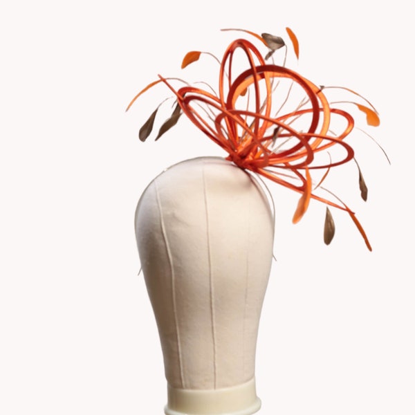 Orange Fascinator - Etsy