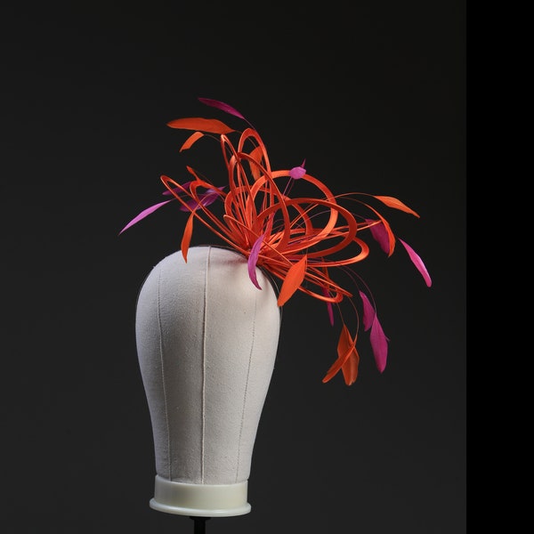 Orange Fascinator - Etsy