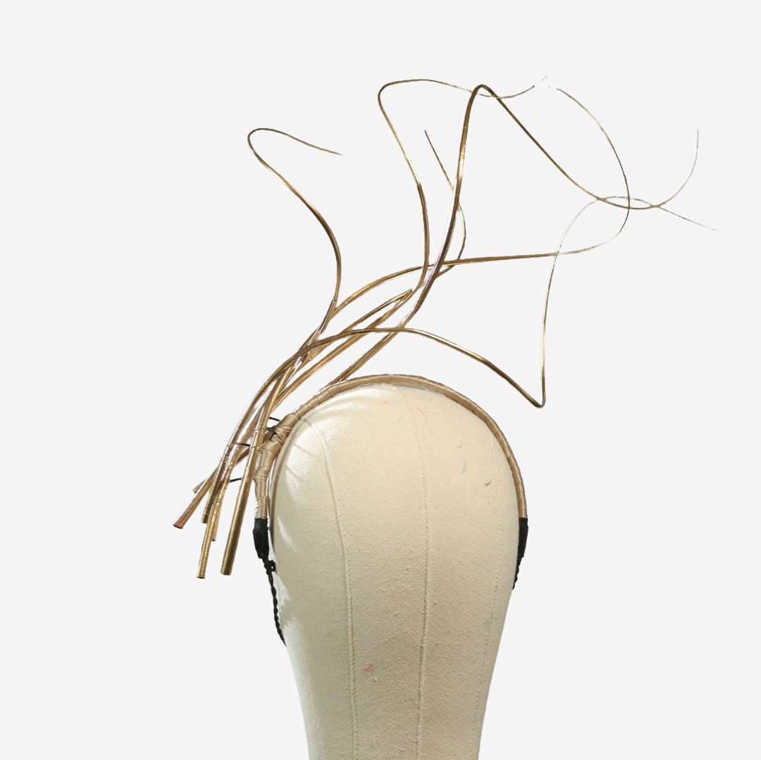 Gold Curled Quill Floating Fascinator Headband Headpiece - Choose Any ...