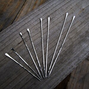 Nickel Silver Hair Stick - Minimalist Handcrafted Hammered Silver ...