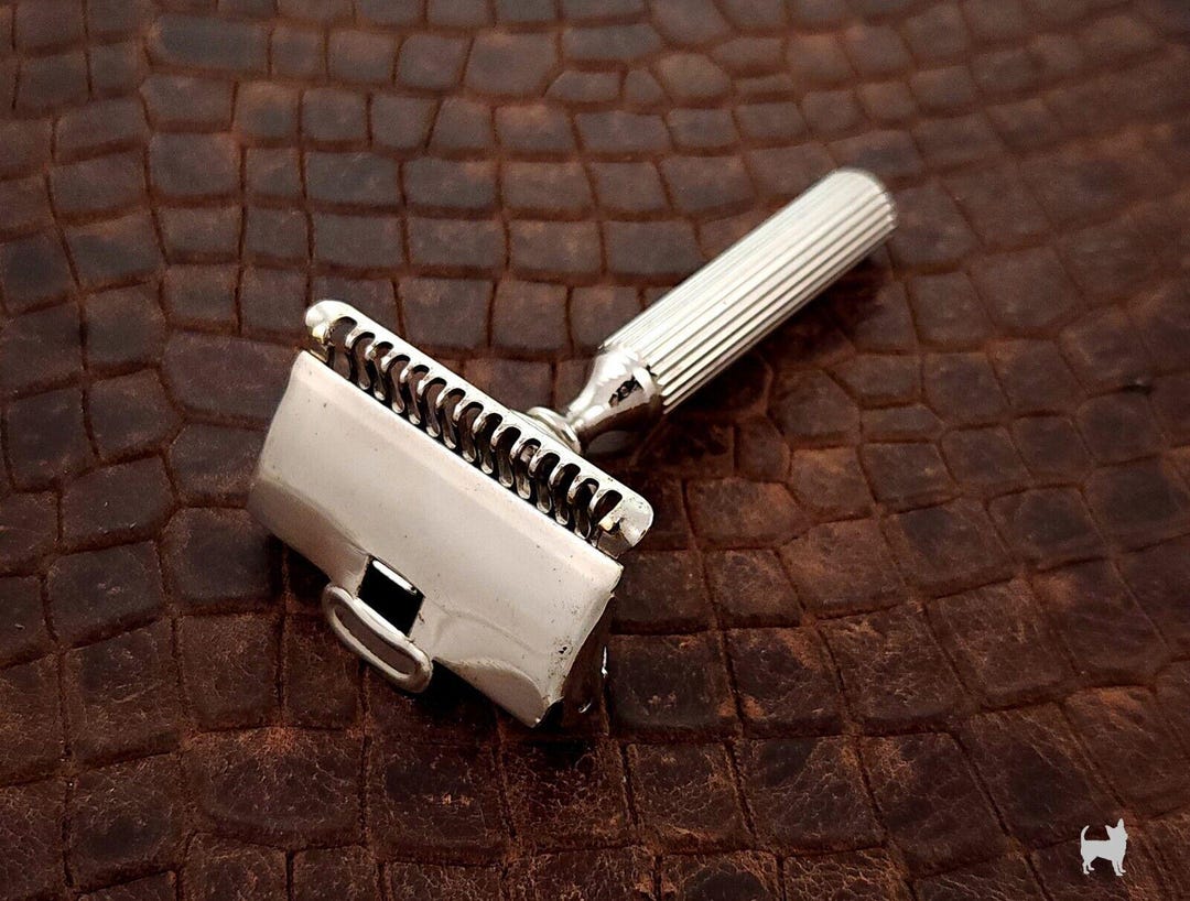GEM 1912 Vintage Single Edge Safety Razor - Curved Head, Short Ribbed ...