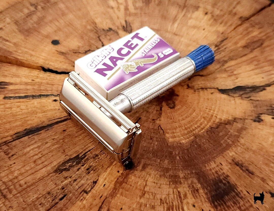 Gillette Blue Tip Super Speed Vintage Double Edge Safety Razor C2 1957 ...