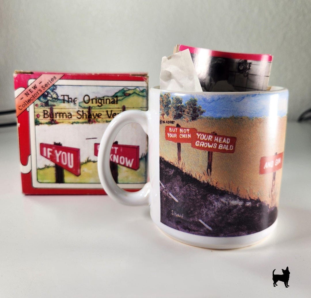 Burma-shave Verse Reproduction of Verse Vintage Shaving Mug - Etsy