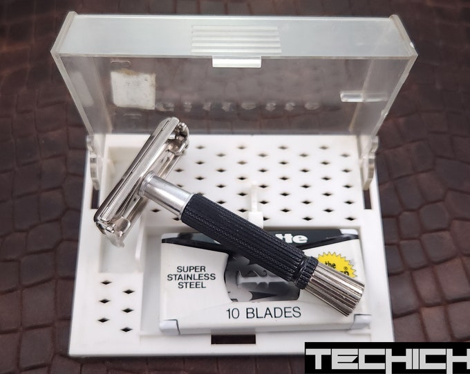 Gillette Black Handle Super Speed Vintage Double Edge Safety Razor - N3 ...