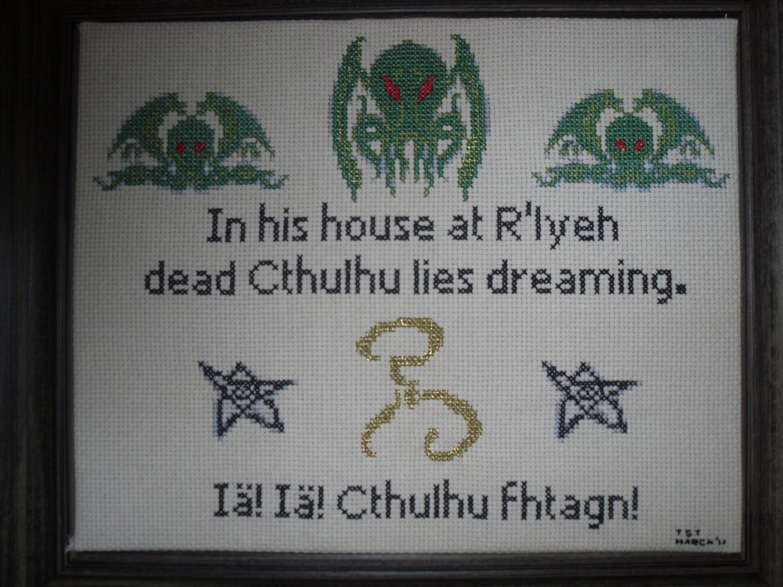 Cthulhu Lies Dreaming Cross Stitch Pattern - Etsy