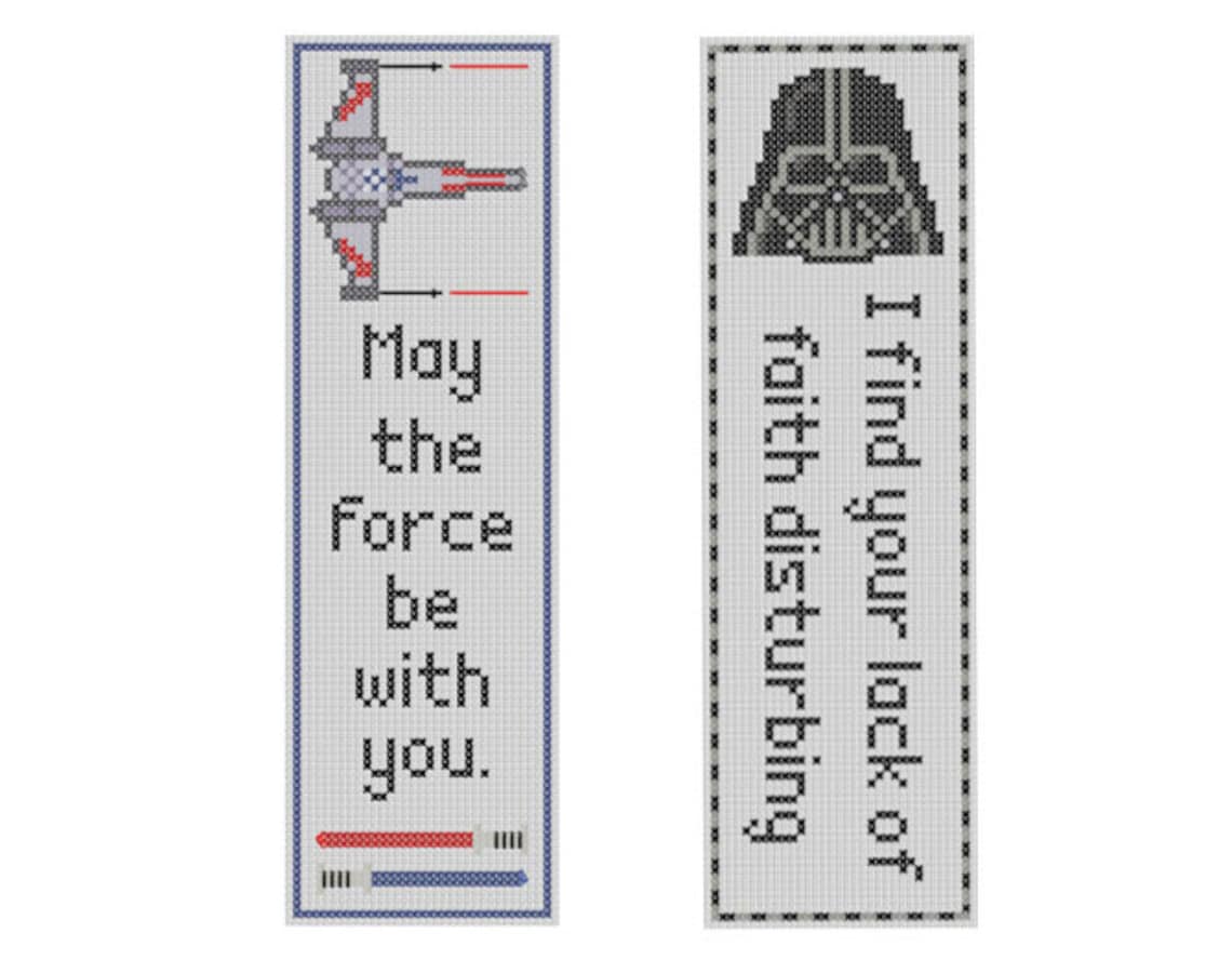 Two Star Wars Inspired Bookmark Patterns - Etsy