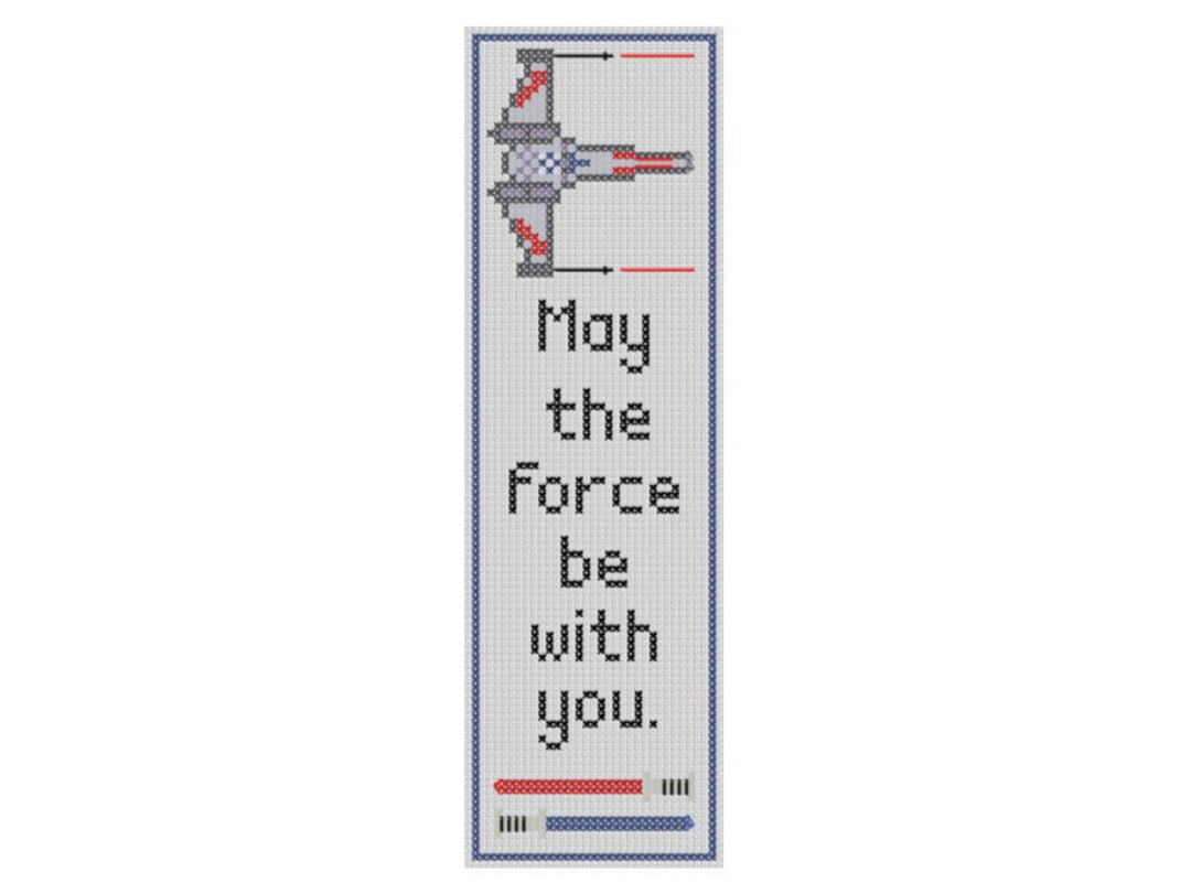 Star Wars Inspired May the Force Be With You X-wing Bookmark Pattern - Etsy