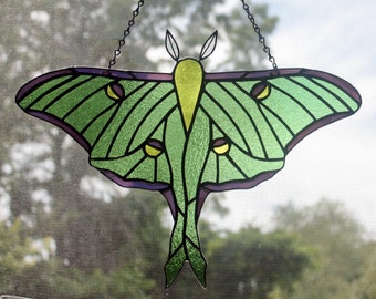Luna Moth Stained Glass - Etsy