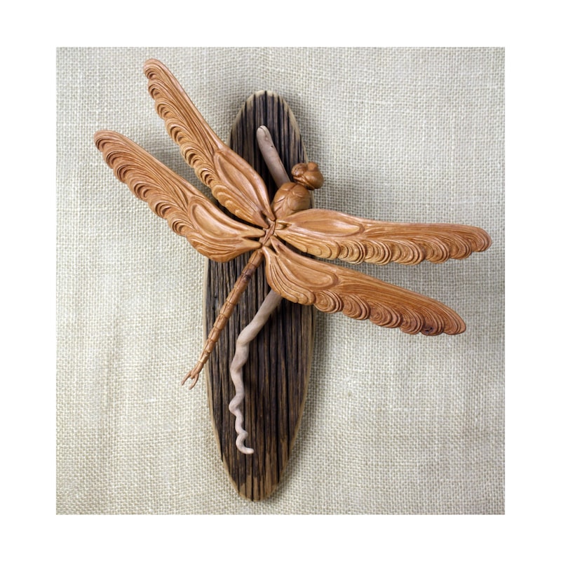 Dragonfly Wood Carving - Etsy