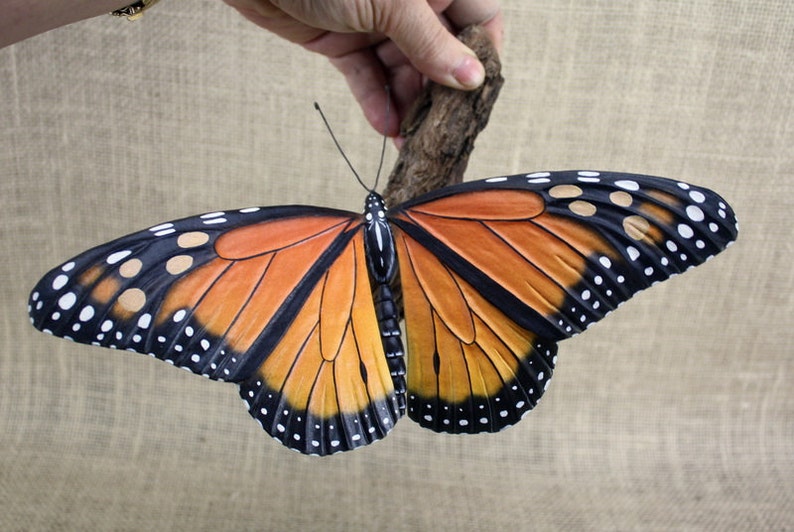 Monarch Butterfly Wood Carving Hand Carved by Mike Berlin | Etsy