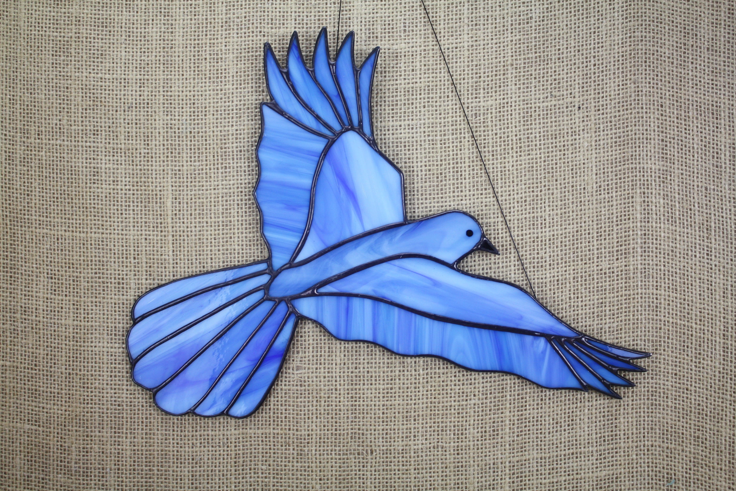 Bluebird Stained Glass Stained Glass Bird Glass Art - Etsy UK