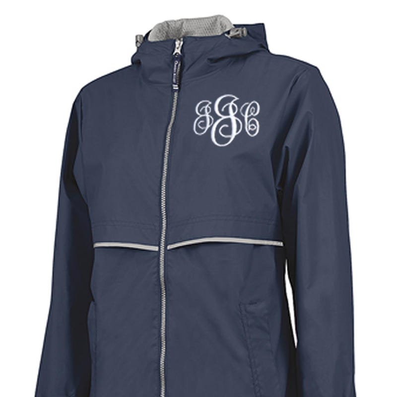 Monogrammed Rain Jacket - Etsy