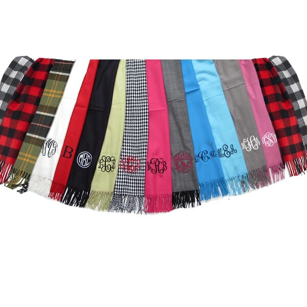 Monogrammed Scarf - Etsy