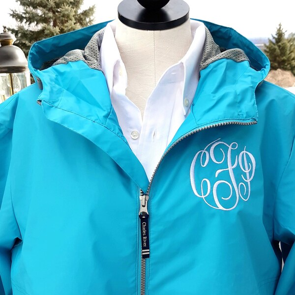 Monogrammed Rain Jacket - Etsy