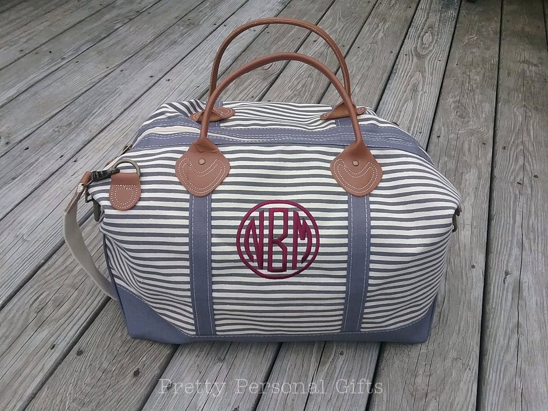 Weekender Bag With Monogram, Personalized Weekender Bag, Heavy Canvas ...