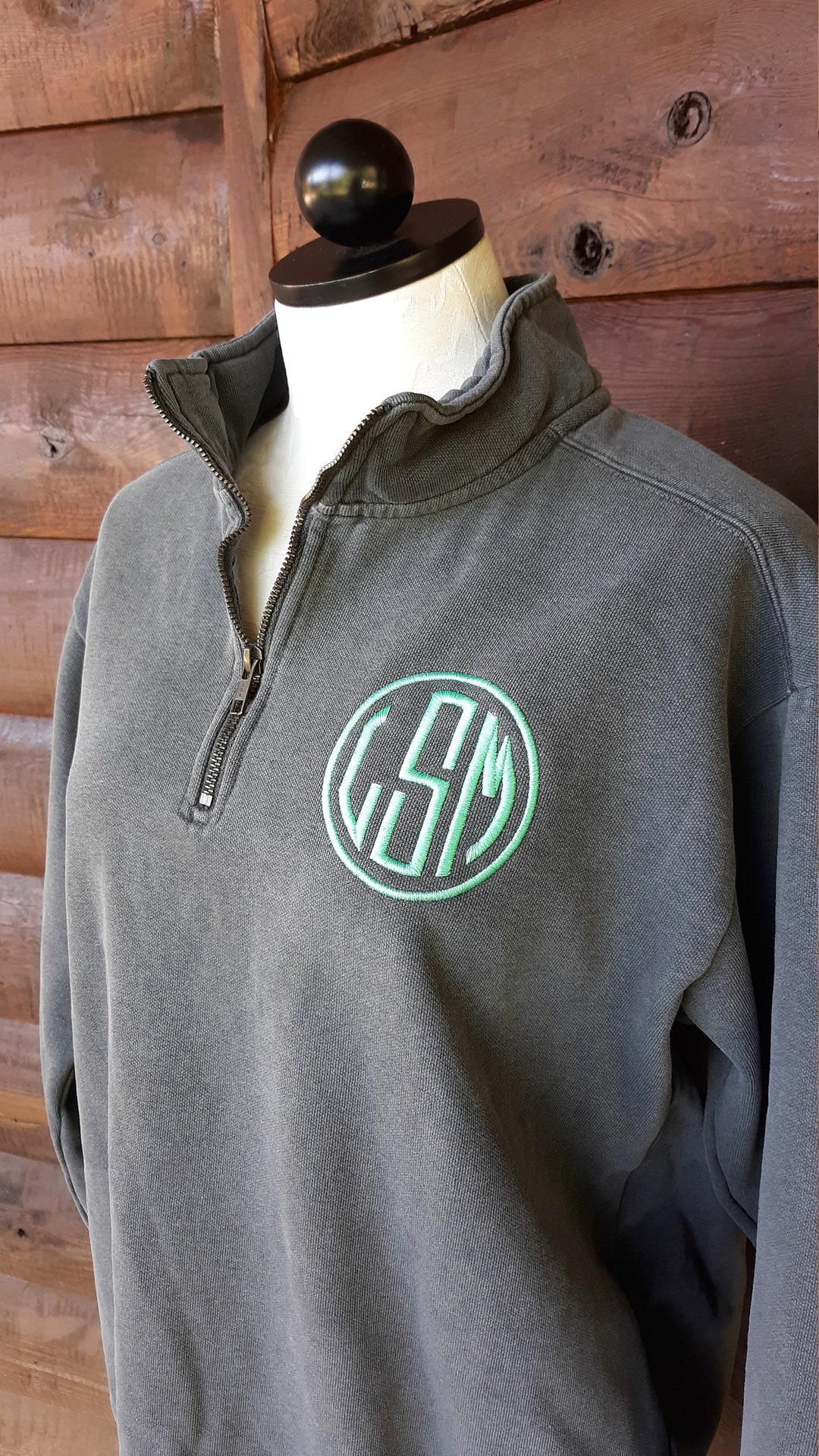 Monogram Comfort Colors Quarter Zip Sweatshirt in 6 Colors - Comfort ...