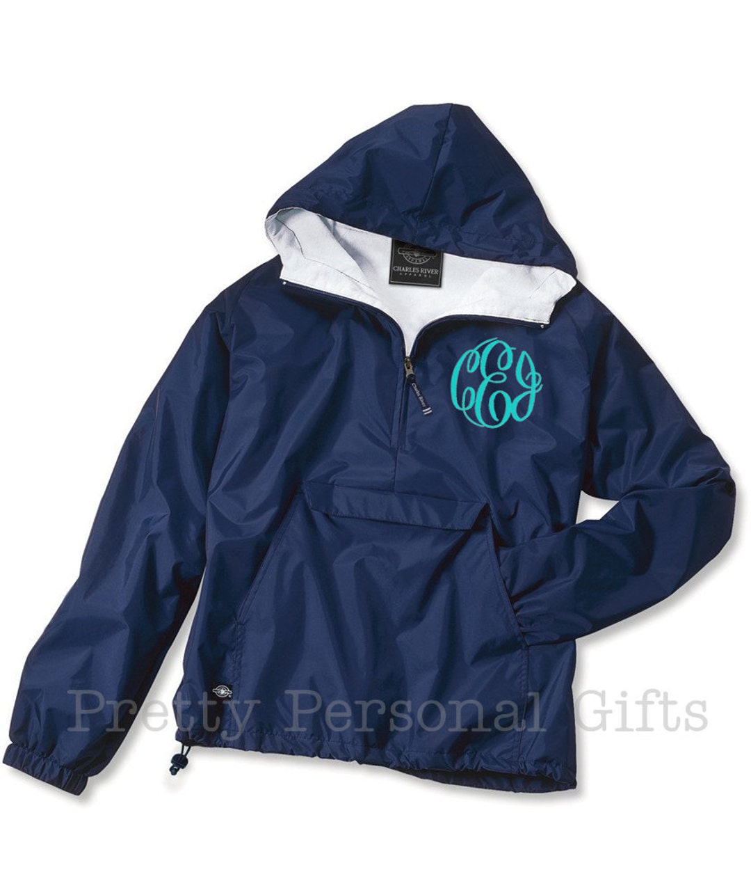 Pull Over Windbreaker Jacket With Monogram Fully Lined With - Etsy