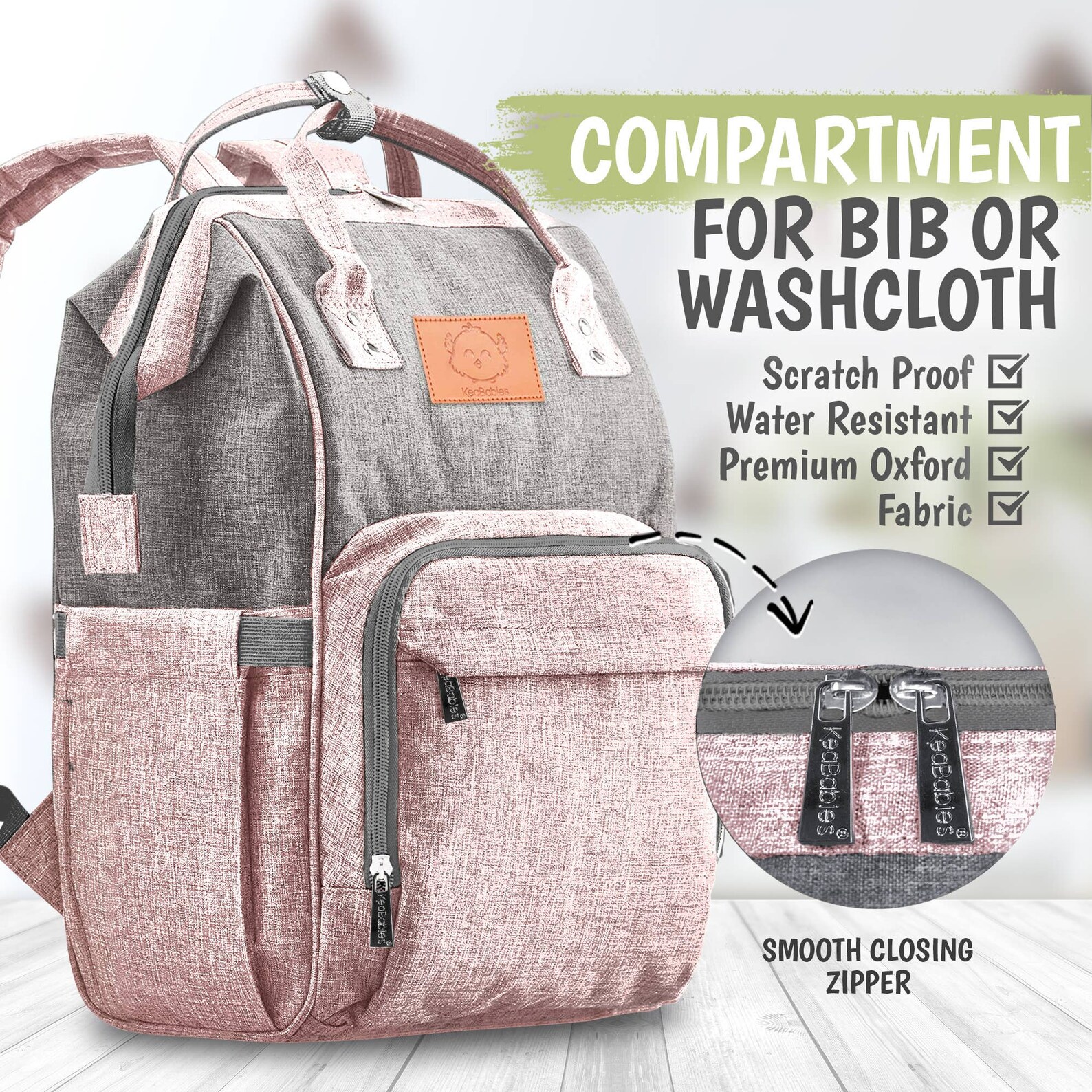 Monogrammed Pink and Gray Diaper Bag Backpack Diaper Bag for - Etsy