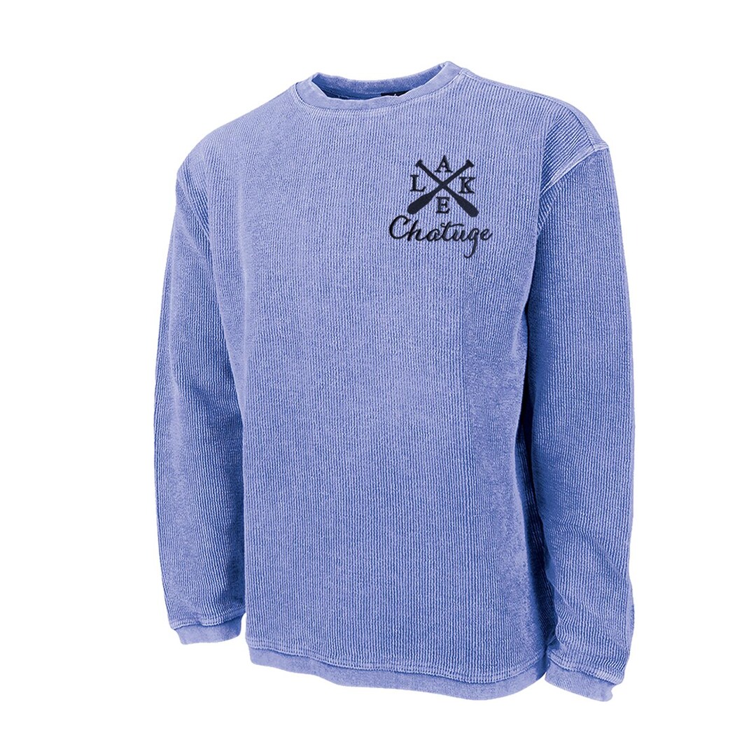 Custom Lake Corded Crew Neck Sweatshirt: Embroidered Lake Apparel - Etsy