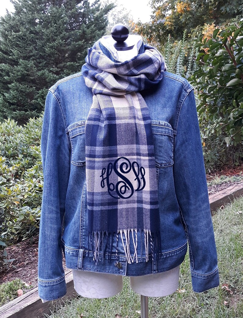 Monogrammed Scarf Personalized Scarves - Etsy
