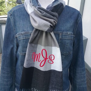 Scarf, Monogrammed Scarves, Personalized Scarf - Etsy