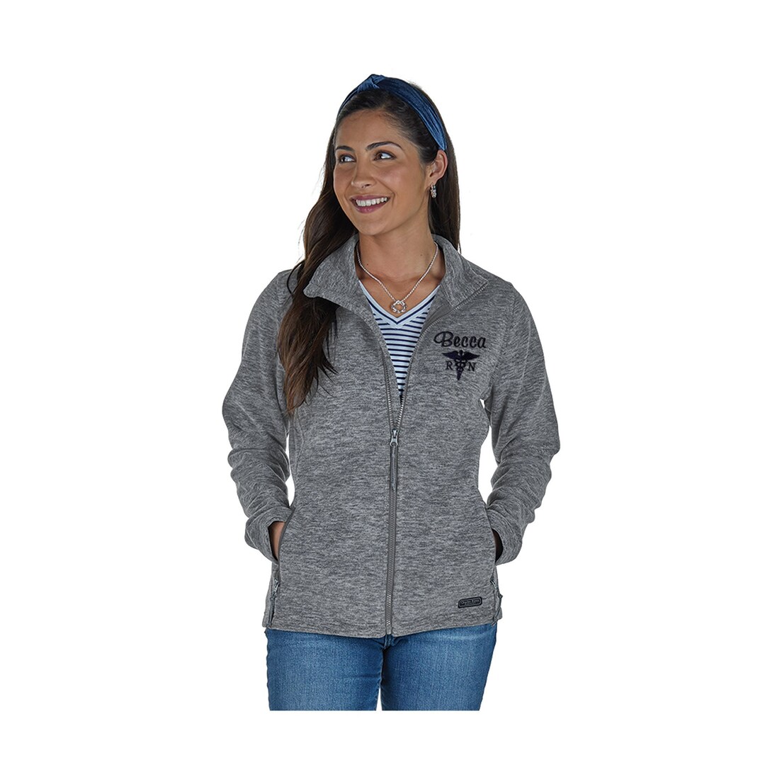 Nurse or Doctor Apparel, Personalized Fleece Jacket for Medical Office ...