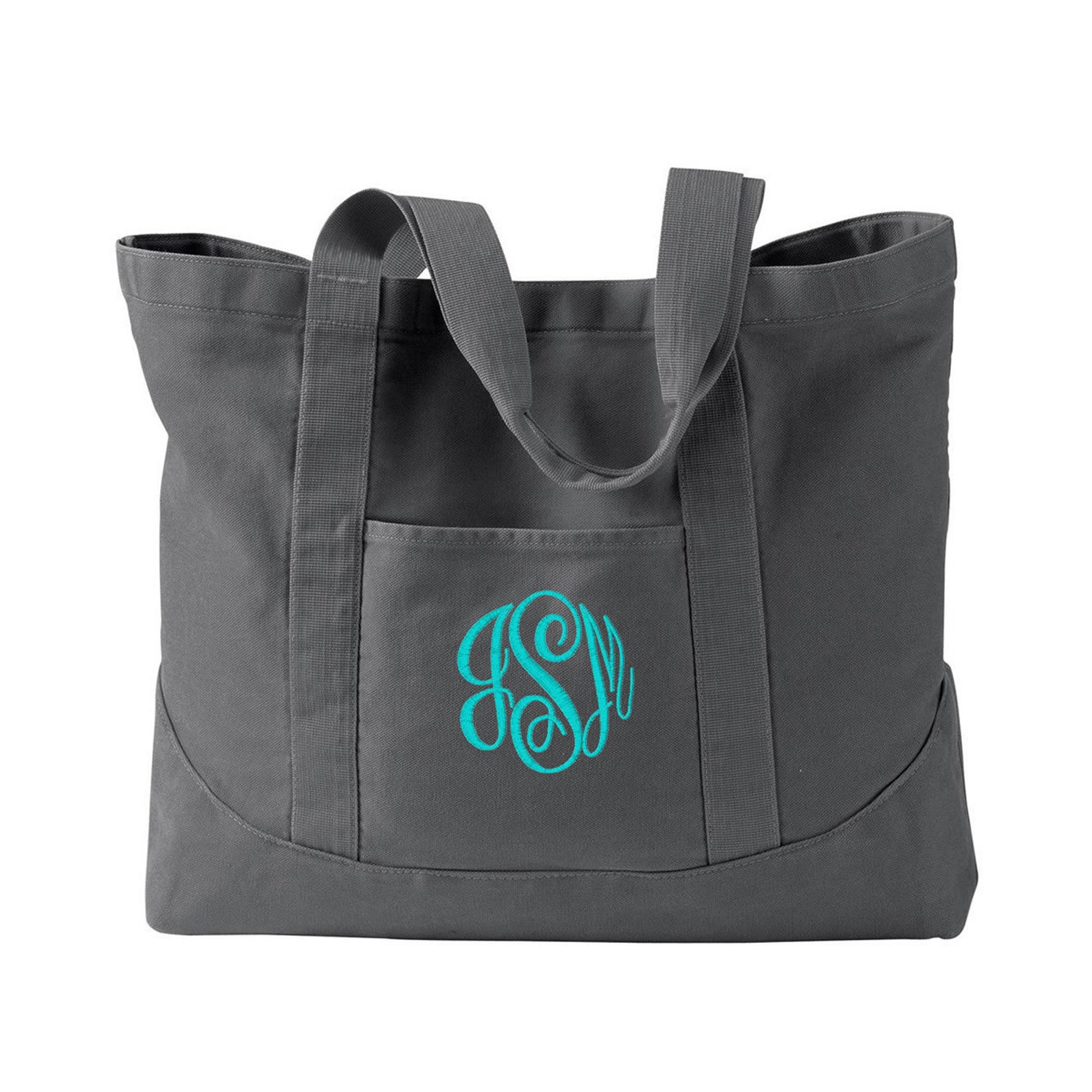 Monogram Tote Bag Monogrammed Tote Bag Canvas Tote Bag Tote | Etsy