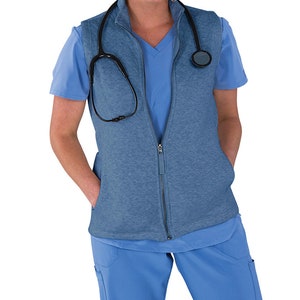 Men's Quilted Vest for Doctor or Nurse, Vest to Wear With Scrubs ...