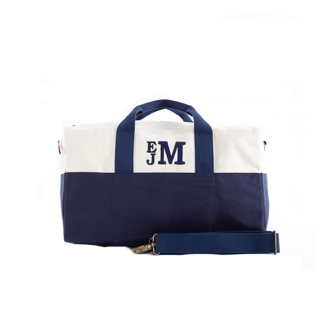 Small Canvas Duffel Bag, Monogrammed Duffel Bag, Personalized Duffle ...
