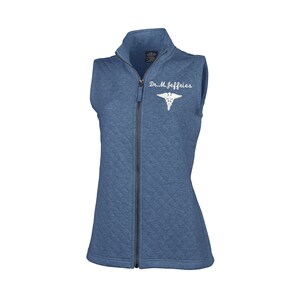 Personalized Quilted Vest: Embroidered Medical Apparel for Nurses ...