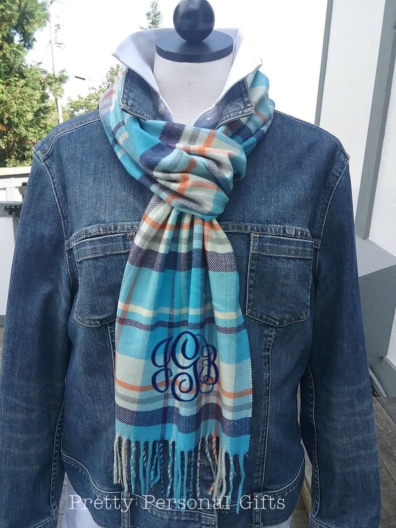 Monogrammed Scarf Personalized Scarves - Etsy