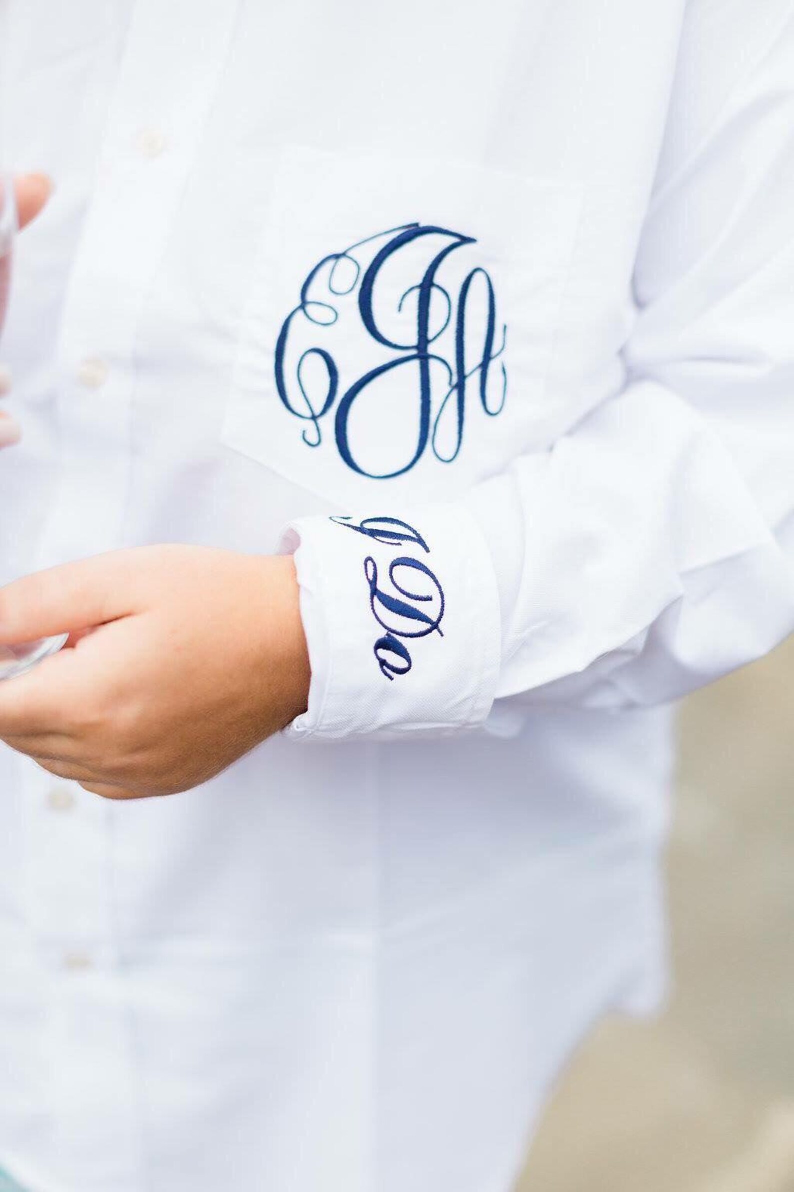 Monogrammed Oxford Bridal Party Shirt: Wedding Day Getting Ready Shirt ...