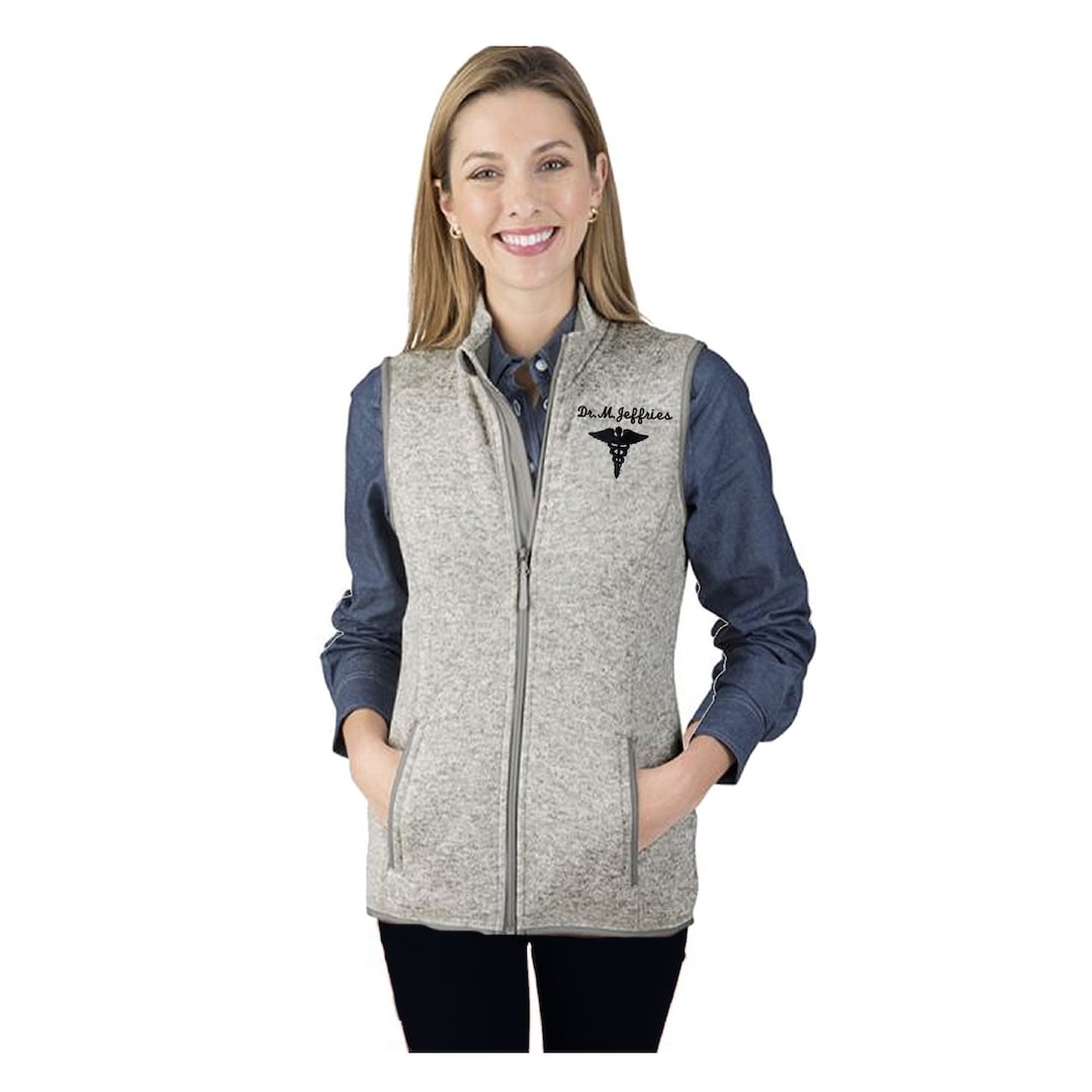 Personalized Embroidered Sweater Vest: Doctor, RN Medical Apparel - Etsy