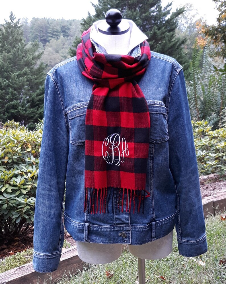 Monogrammed Scarf Personalized Scarves | Etsy
