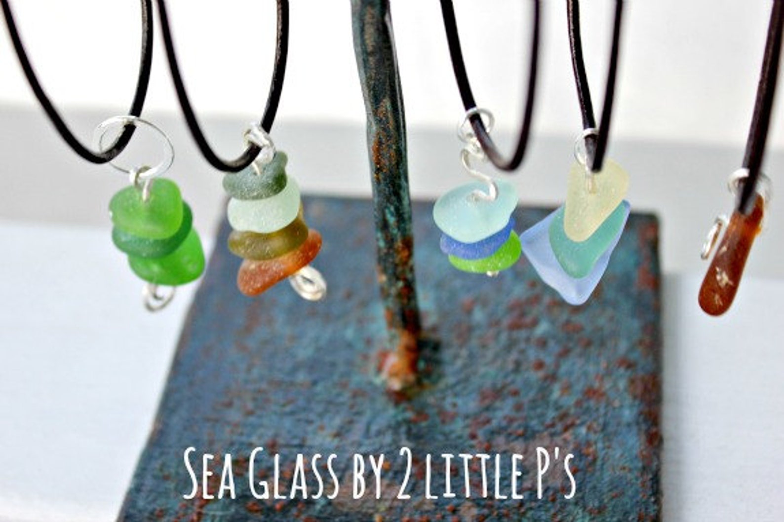 Handcrafted Wire Wrapped Sea Glass Pendants Ooak Etsy