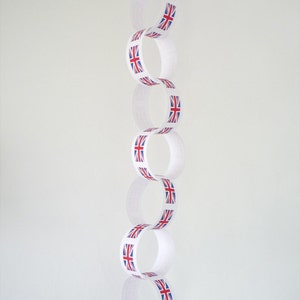 Paper Chain Garland Union Jack Flag Design Pdf Printable Party Banner ...