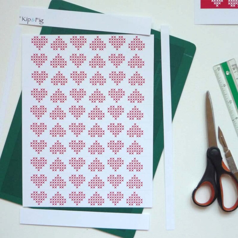 Cross Stitch Paper Chain Garland - PDF Printable Party Decorations - Etsy