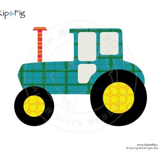 Tractor Applique - Etsy
