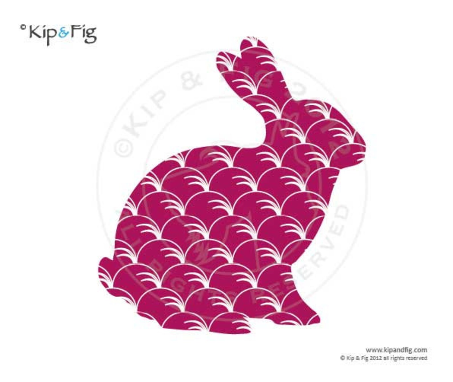 Bunny Rabbit Sitting Applique Template - Pdf Applique Pattern ...