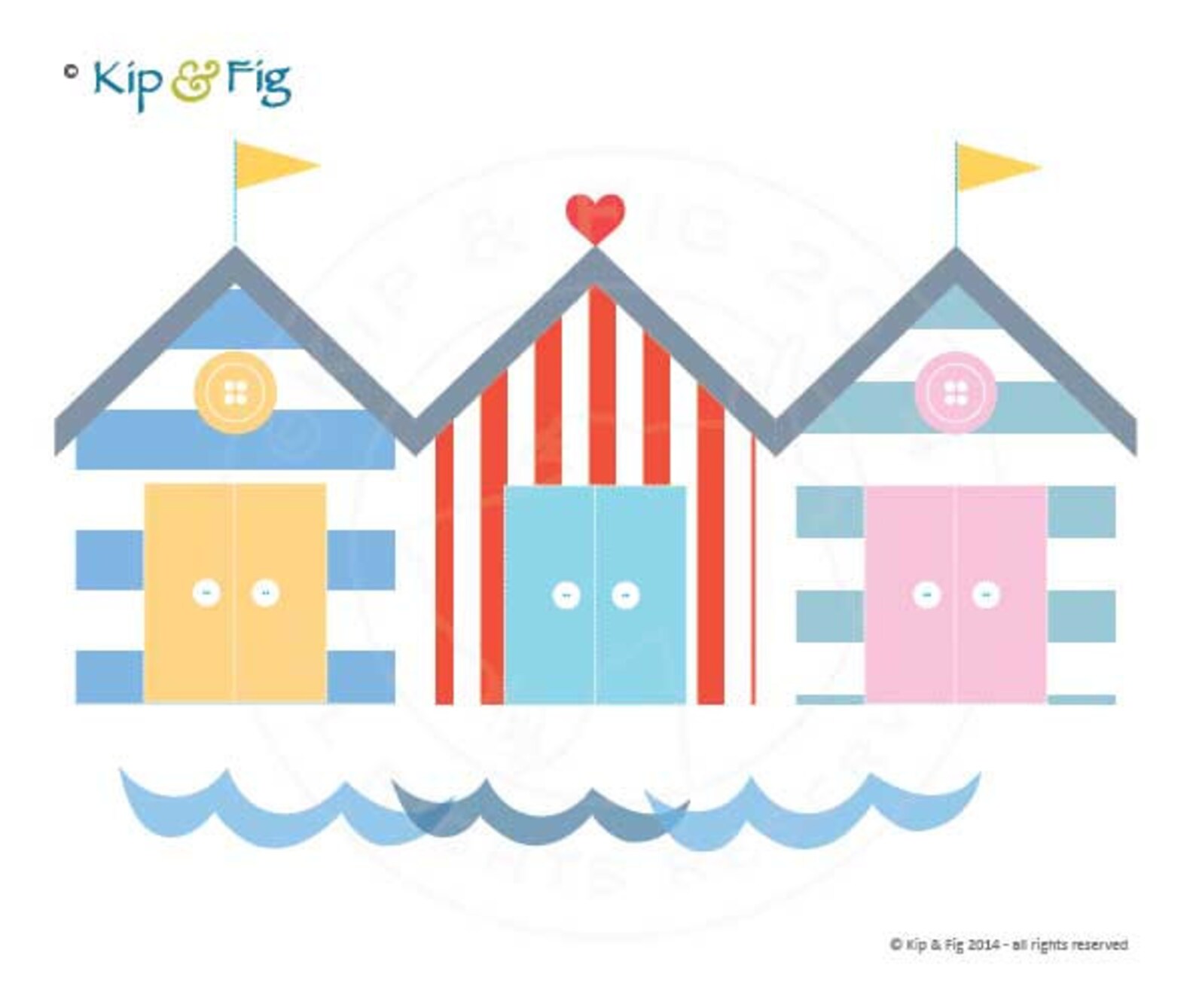 Beach Hut Applique Template - PDF Applique Pattern - Etsy UK