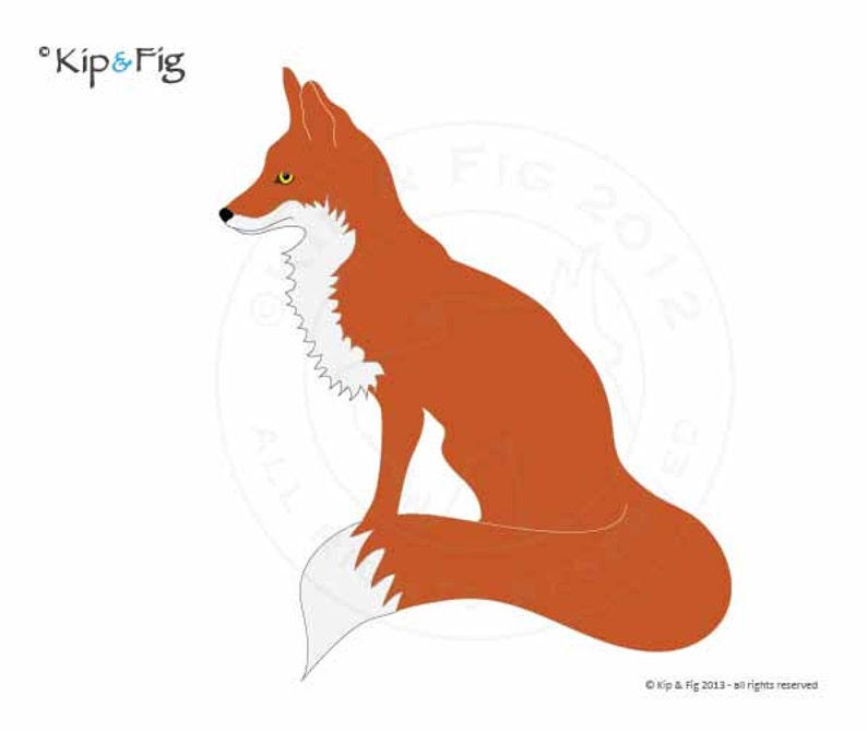 Fox Applique Template - PDF Applique Pattern - Etsy