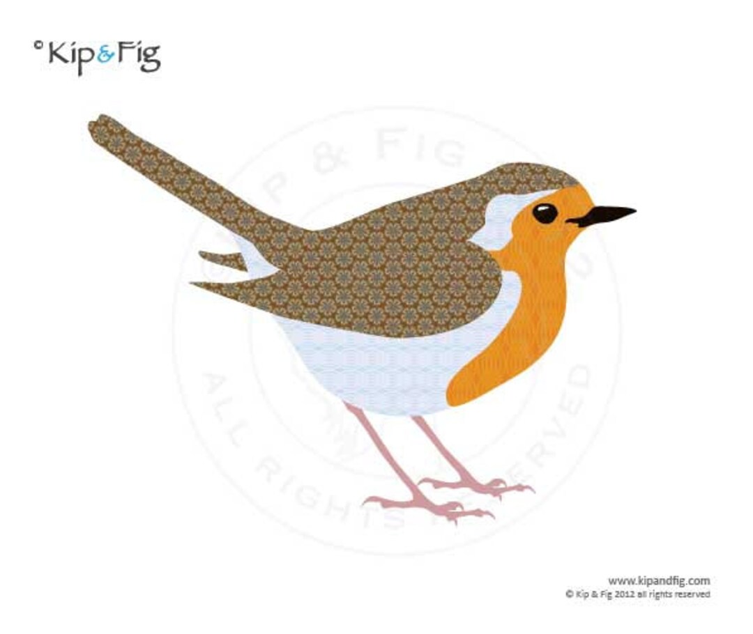 Robin Applique Template PDF Applique Pattern - Etsy UK