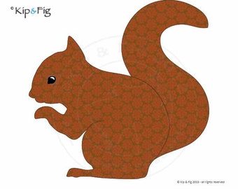 Squirrel Applique | Etsy