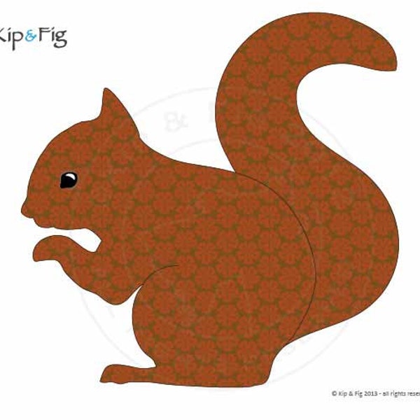 Squirrel Applique - Etsy UK
