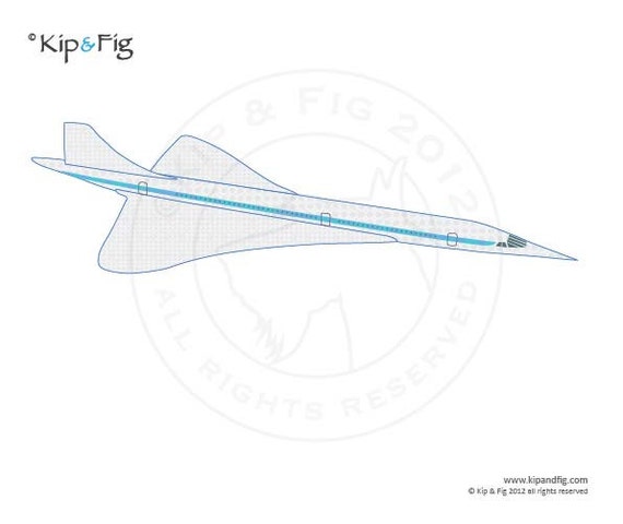 Concorde Airplane Applique Template Pdf Applique Pattern - Etsy
