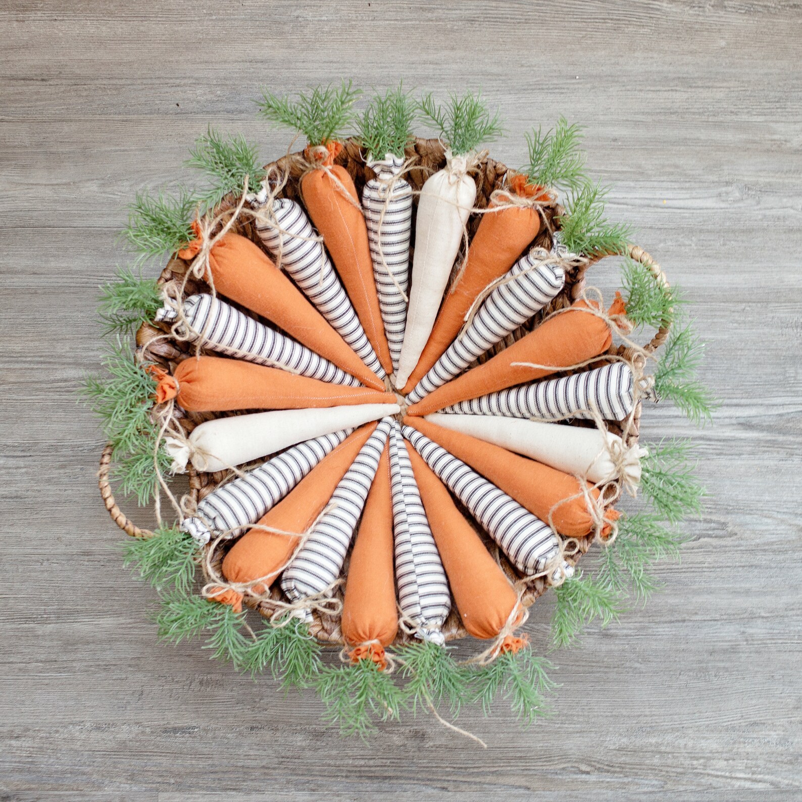 Easter Fabric Carrots Farmhouse Carrots Easter Decor Easter - Etsy