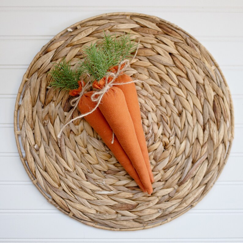 Easter Fabric Carrots Farmhouse Carrots Easter Decor Easter - Etsy