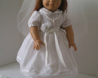 18 Doll Dress/first Communion Dress Made to Fit American Girl Doll - Etsy
